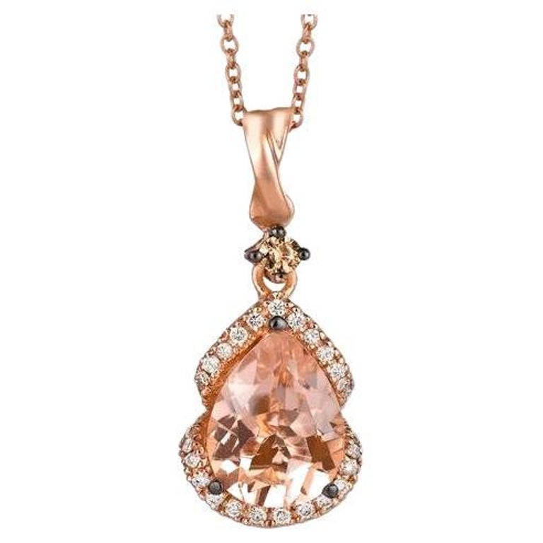 Le Vian Chocolatier Pendant Featuring Peach Morganite Chocolate ...