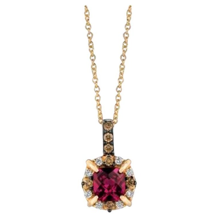 Le Vian Chocolatier Pendant Featuring Raspberry Rhodolite Chocolate ...