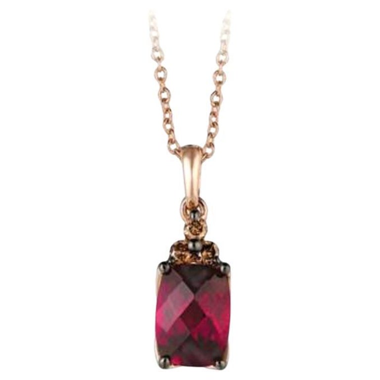 Le Vian Chocolatier Pendant featuring Raspberry Rhodolite Chocolate ...