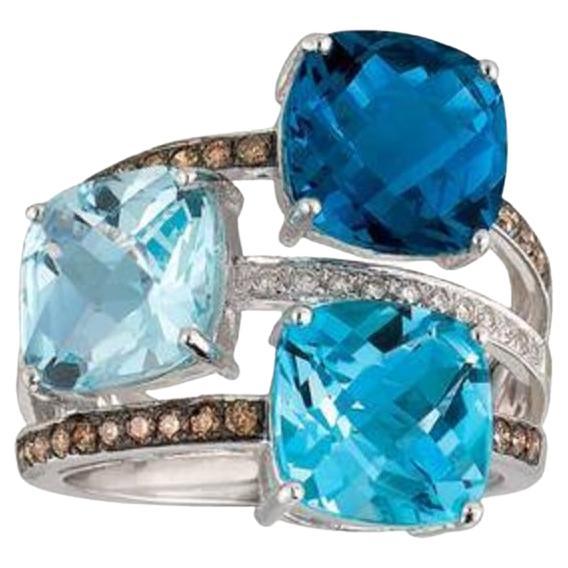 Le Vian Chocolatier Ring featuring Blue Topaz Chocolate Diamonds For ...