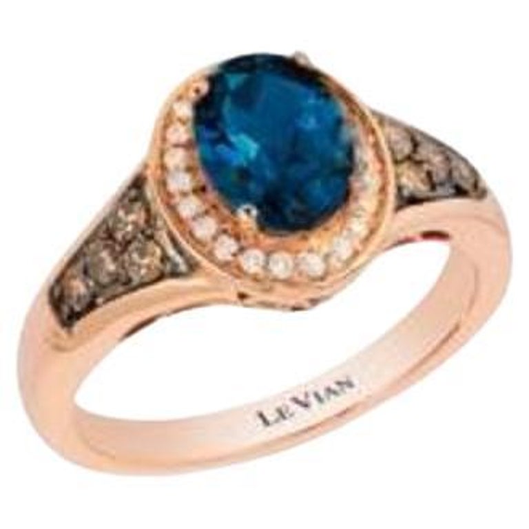 Le Vian Chocolatier Ring featuring Deep Sea Blue Topaz Chocolate ...