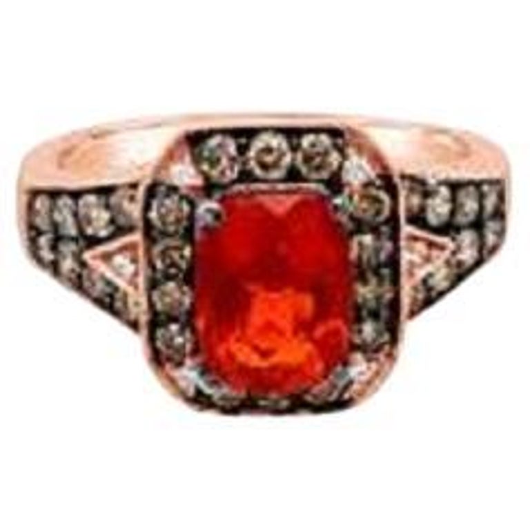 Le Vian Chocolatier Ring Featuring Neon Tangerine Fire Opal Chocolate ...