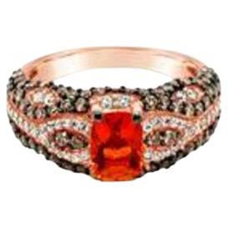 Le Vian Chocolatier Ring Featuring Neon Tangerine Fire Opal Chocolate ...