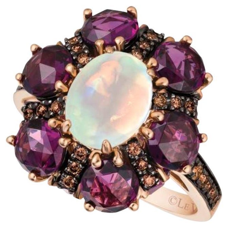 Le Vian Chocolatier Ring featuring Neopolitan Opal, Raspberry Rhodolite ...
