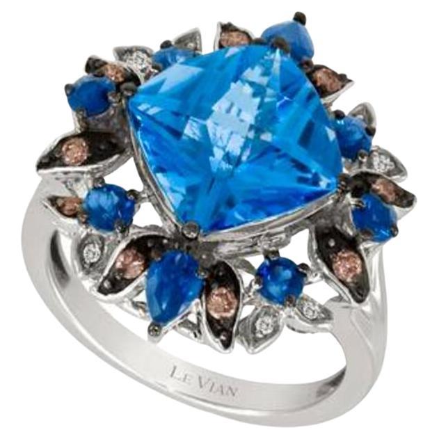 Le Vian Chocolatier Ring Featuring Ocean Blue Topaz, Blueberry Sapphire ...