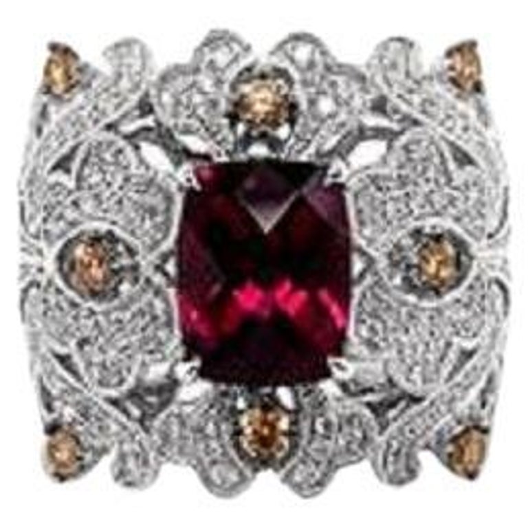 Le Vian Chocolatier Ring Featuring Raspberry Rhodolite Chocolate ...