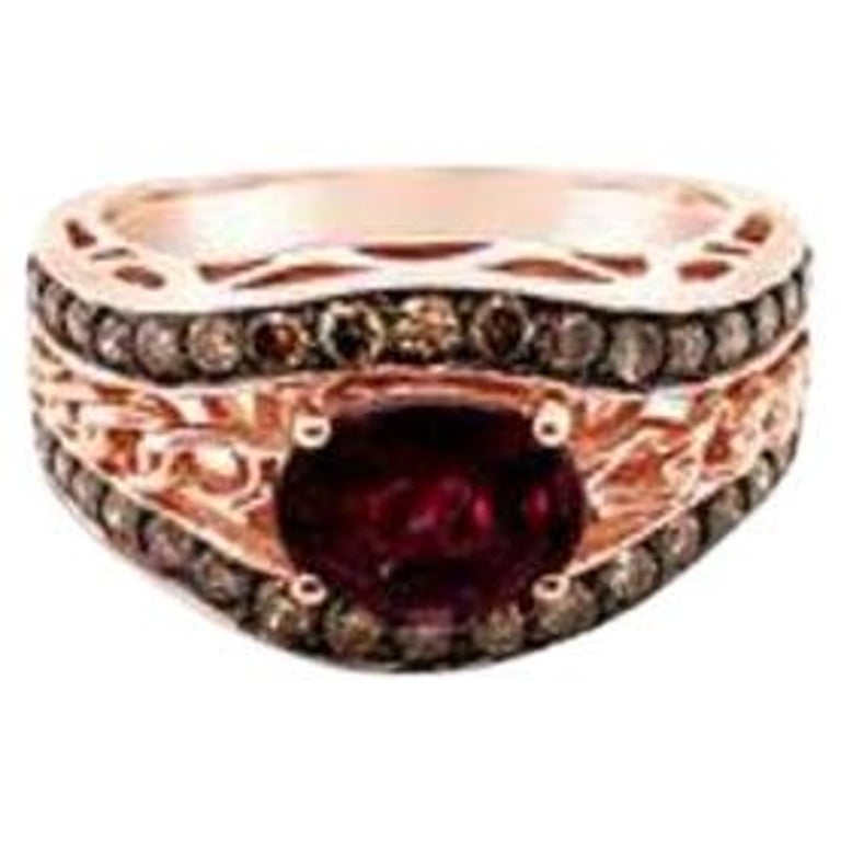 Le Vian Chocolatier Ring Featuring Raspberry Rhodolite Chocolate ...