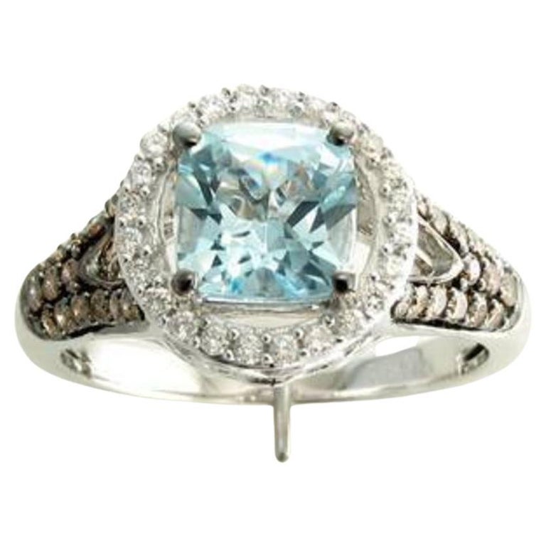 Le Vian Chocolatier Ring Featuring Sea Blue Aquamarine Chocolate ...