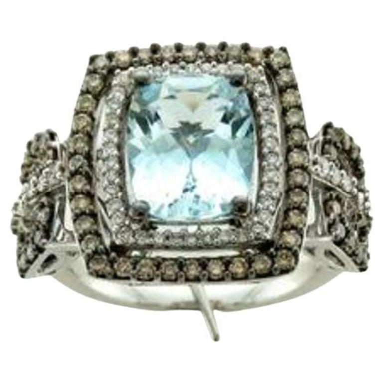 Le Vian Chocolatier Ring featuring Sea Blue Aquamarine Chocolate ...