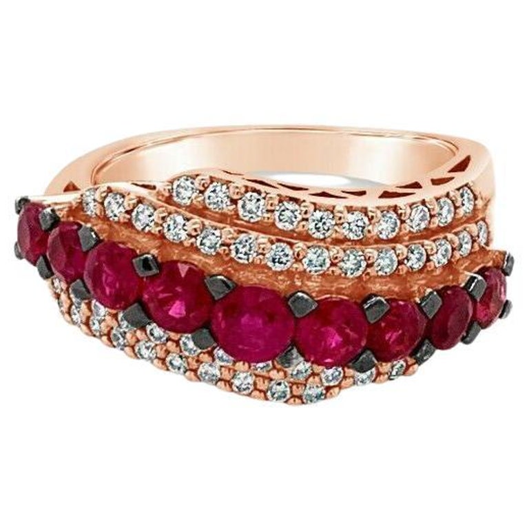Le Vian Creme Brulee Ring - Ruby, Nude Diamonds 14K Strawberry Gold For ...
