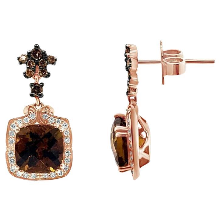 Le Vian Pendant, Caramel Quartz Vanilla / Chocolate Diamonds, 14K Honey ...