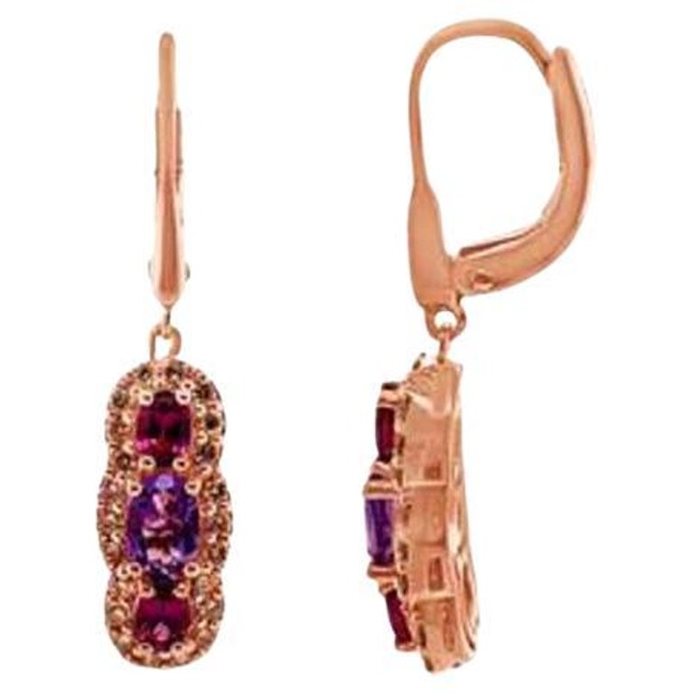 Le Vian Earrings Featuring Grape Amethyst, Raspberry Rhodolite Nude ...