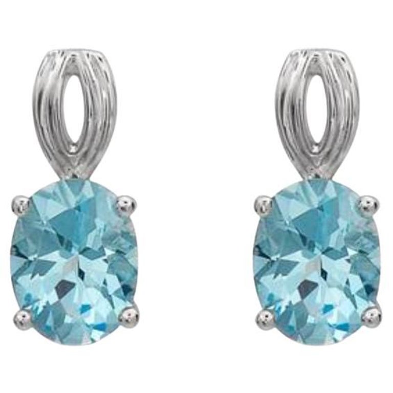 Le Vian Earrings Featuring Ocean Blue Topaz Set in SLV For Sale at 1stDibs