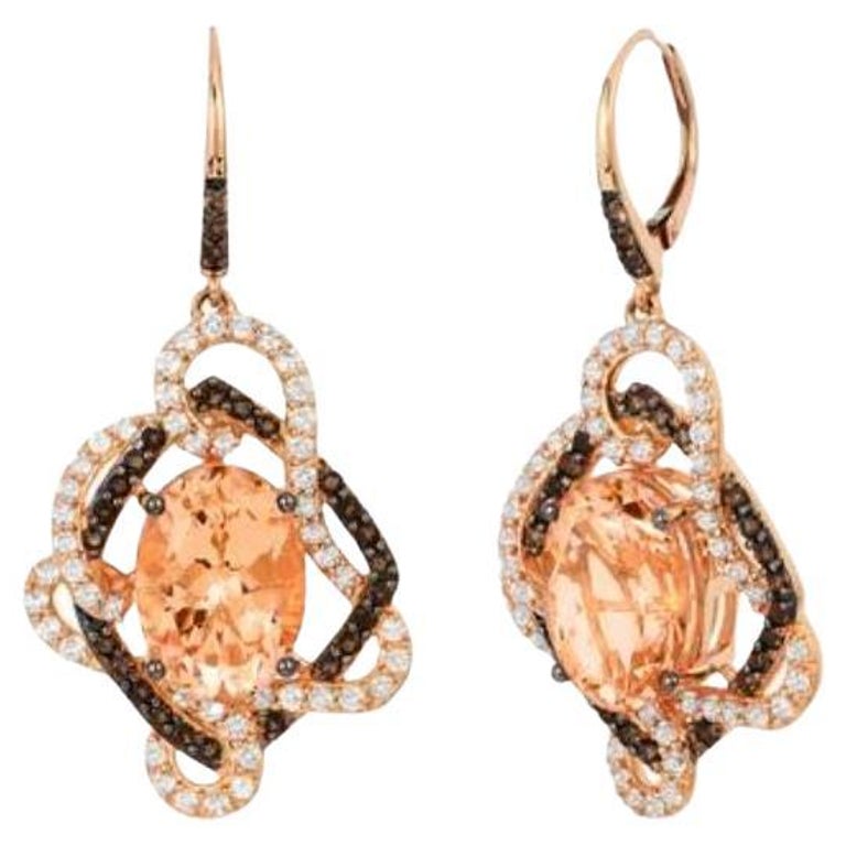 Le Vian Earrings Featuring Peach Morganite, Vanilla Topaz, Chocolate ...