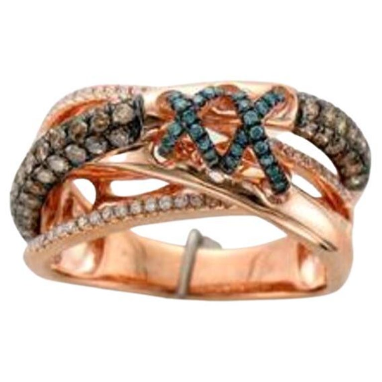 Le Vian Exotics Ring Featuring Chocolate Diamonds, Iced Blue Diamonds ...