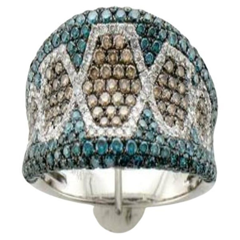 Le Vian Exotics Ring Featuring Chocolate Diamonds, Iced Blue Diamonds ...