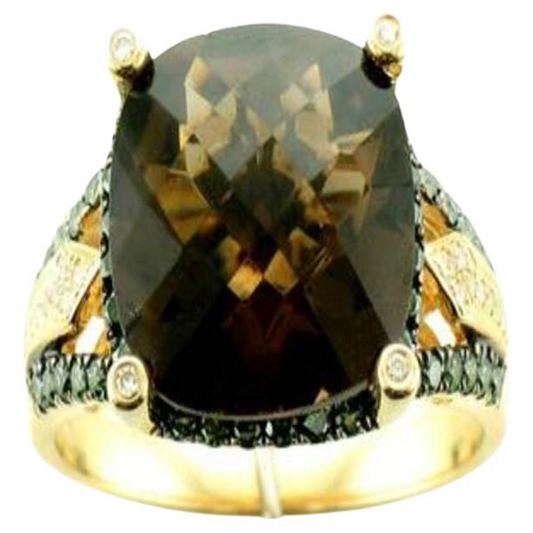 Le Vian Exotics Ring Featuring Chocolate Quartz Kiwiberry Green ...