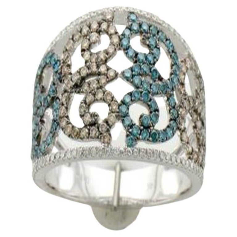 Le Vian Exotics Ring Featuring Iced Blue Diamonds, Chocolate Diamonds ...