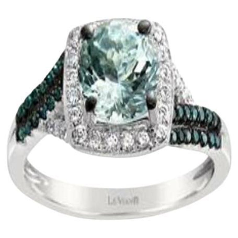 Le Vian Exotics Ring Featuring Sea Blue Aquamarine Vanilla Diamonds For ...