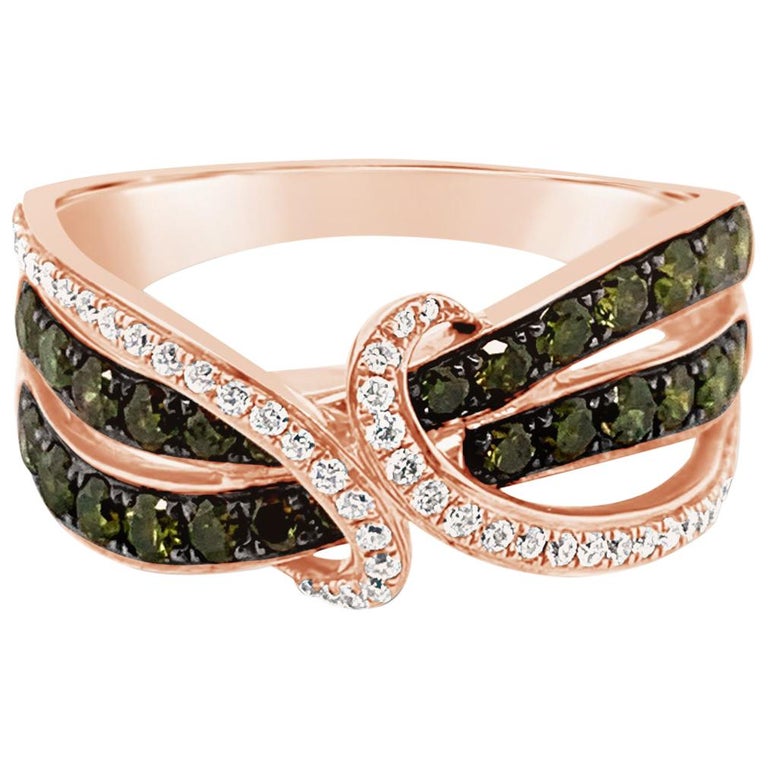 Le Vian Exotics Ring, Green Diamonds, Vanilla Diamonds, 14 Karat ...