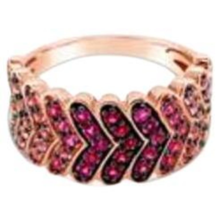 Le Vian Ombre Ring Featuring Strawberry Ombré, White Sapphire Set in ...