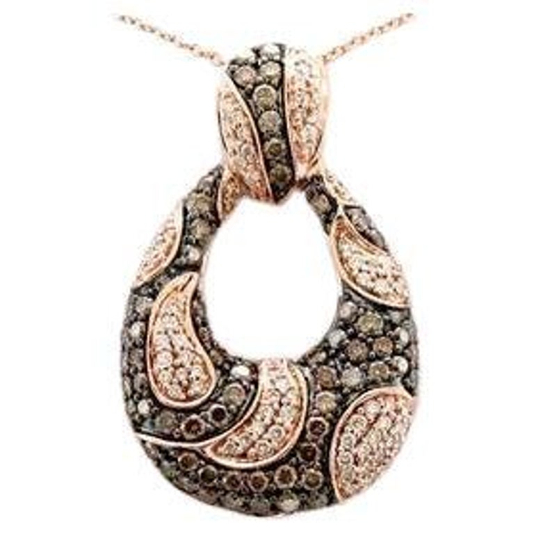Le Vian Pendant Featuring 1 Cts. Chocolate Diamonds, 3/8 Cts. Vanilla ...