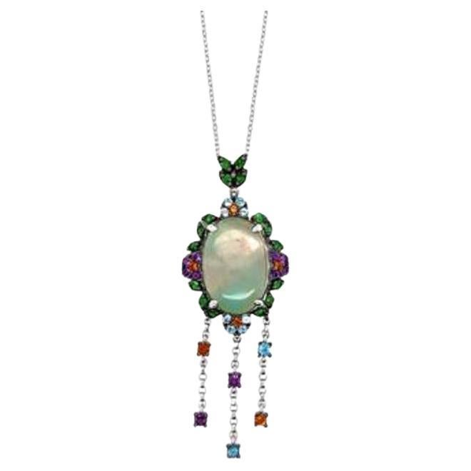 Le Vian Pendant Featuring Peacock Aquaprase, Blue Topaz, Raspberry ...
