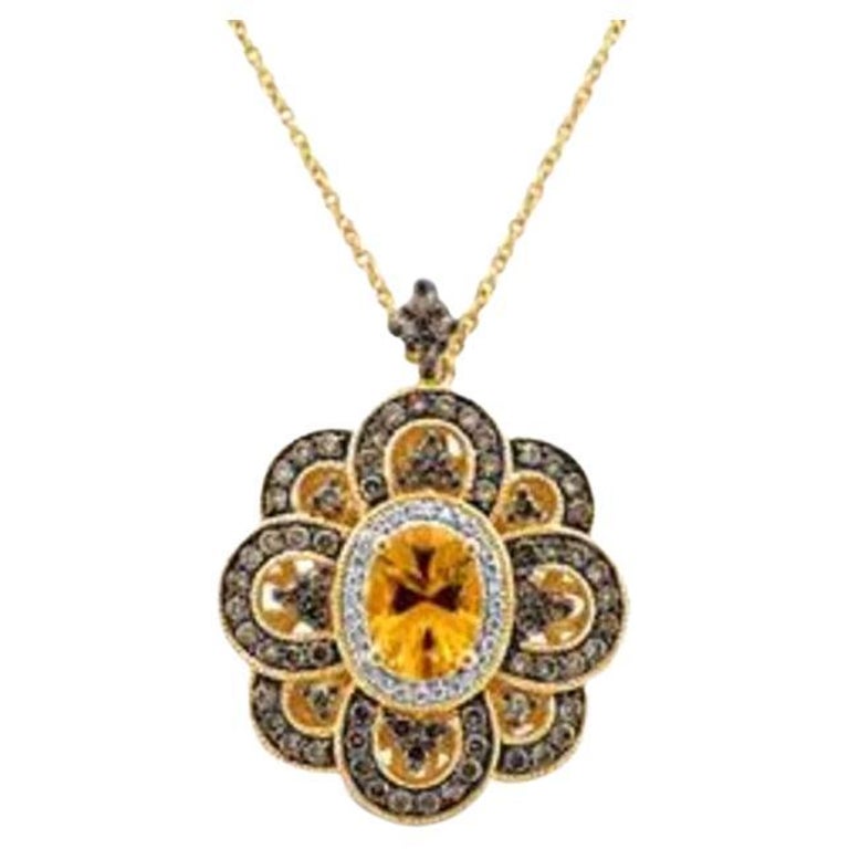 Le Vian Pendant Featuring Cinnamon Citrine Chocolate Diamonds For Sale ...