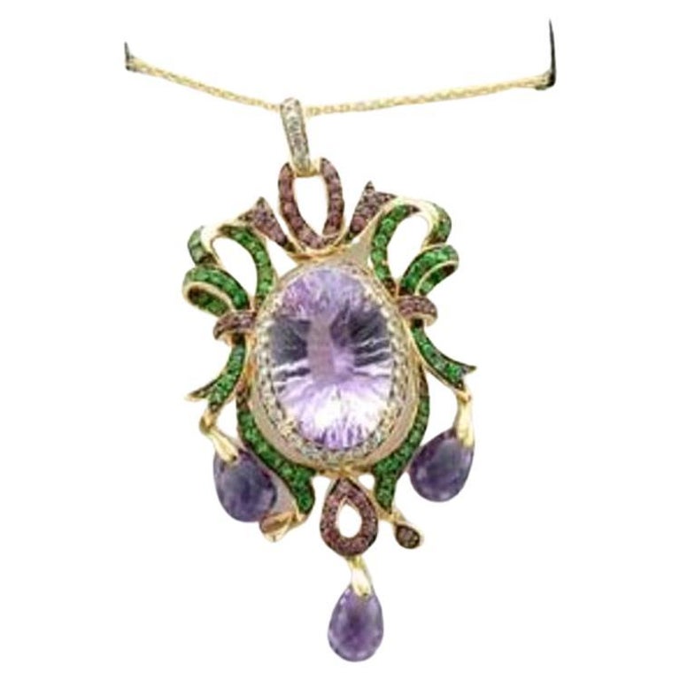Le Vian Pendant Featuring Grape Amethyst, Raspberry Rhodolite, Vanilla ...