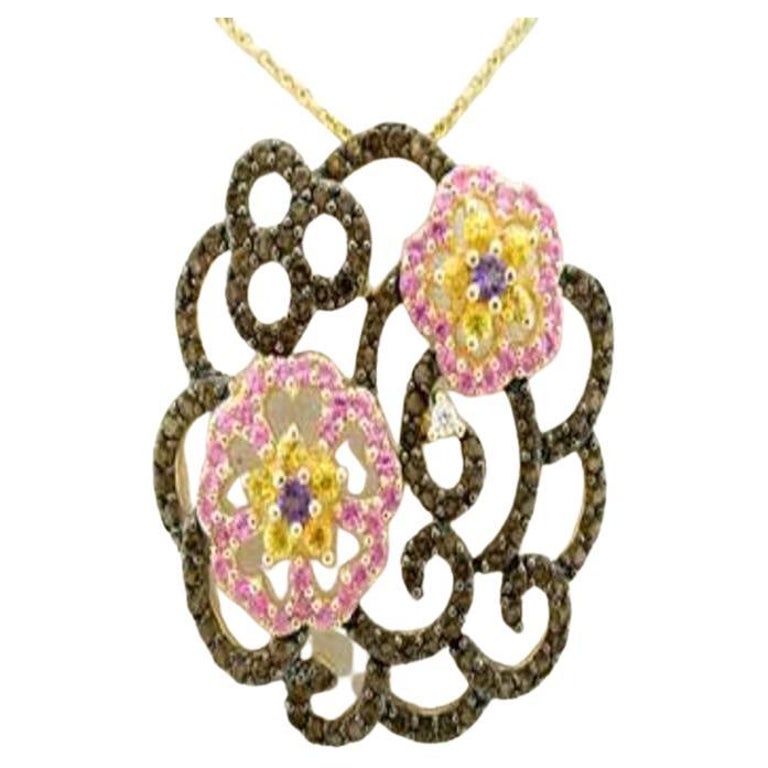 Le Vian Pendant featuring Grape Amethyst ,Yellow Sapphire, Bubble Gum ...