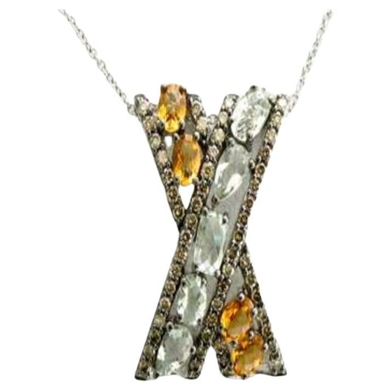 Le Vian Pendant Featuring Mint Julep Quartz, Cinnamon Citrine Chocolate ...