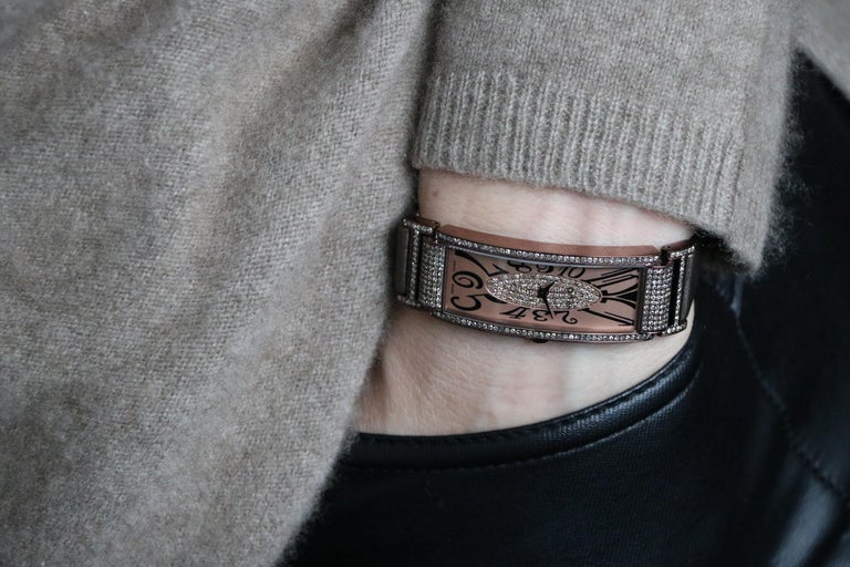 Le Vian Rectangle Wristwatch Chocolate Diamonds in Chocolate Stainless ...