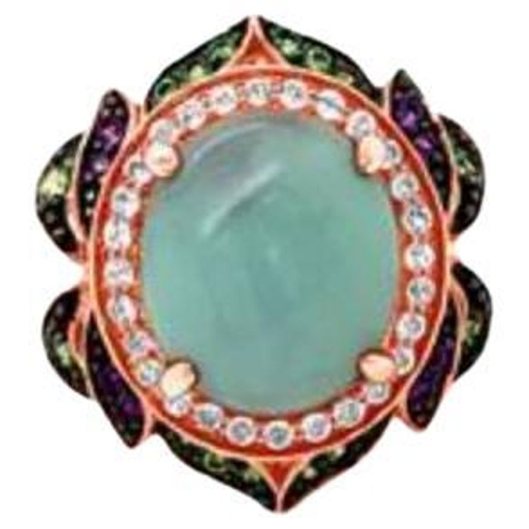 Le Vian Ring Featuring Aquaprase Turquoise, Forest Green Tsavorite For ...