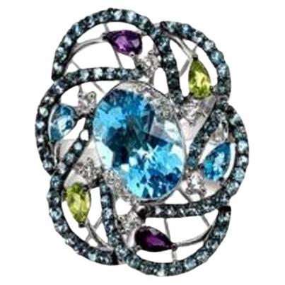 Le Vian Ring Featuring Aquaprase Turquoise, Blue Topaz, Grape Amethyst ...