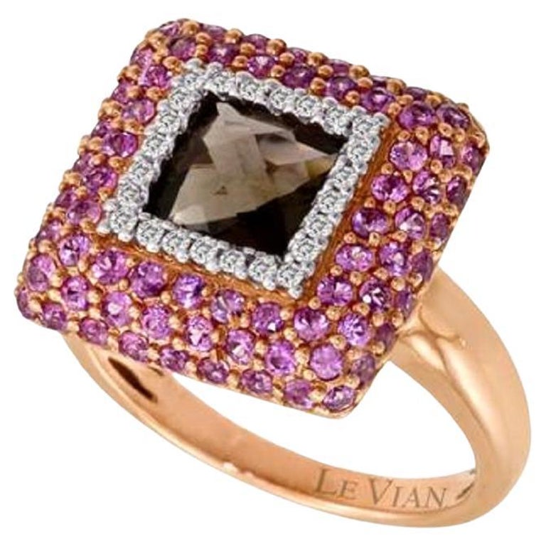 Le Vian Ring Featuring Chocolate Quartz, Bubble Gum Pink Sapphire For ...