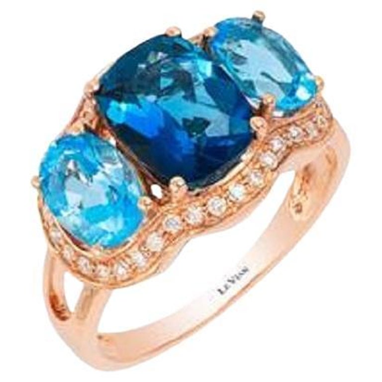 Le Vian Ring Featuring Deep Sea Blue Topaz, Blue Topaz Vanilla Diamonds ...