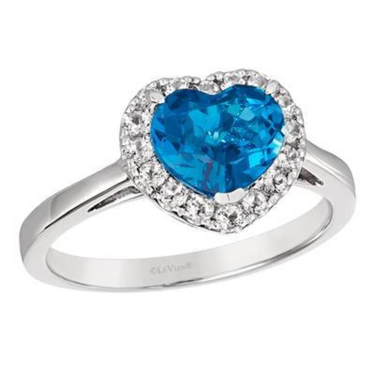 Le Vian Ring Featuring Deep Sea Blue Topaz, Vanilla Topaz Set in 14k ...