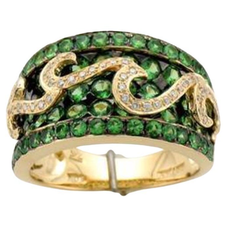 Bague Le Vian ornée de diamants en tsavorite vert forêt et de vanille ...