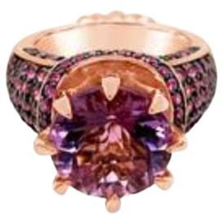 Le Vian Ring featuring Grape Amethyst, Raspberry Rhodolite, Bubble Gum ...