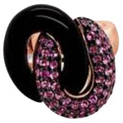 14K Strawberry Gold Diamond Ring For Sale at 1stDibs