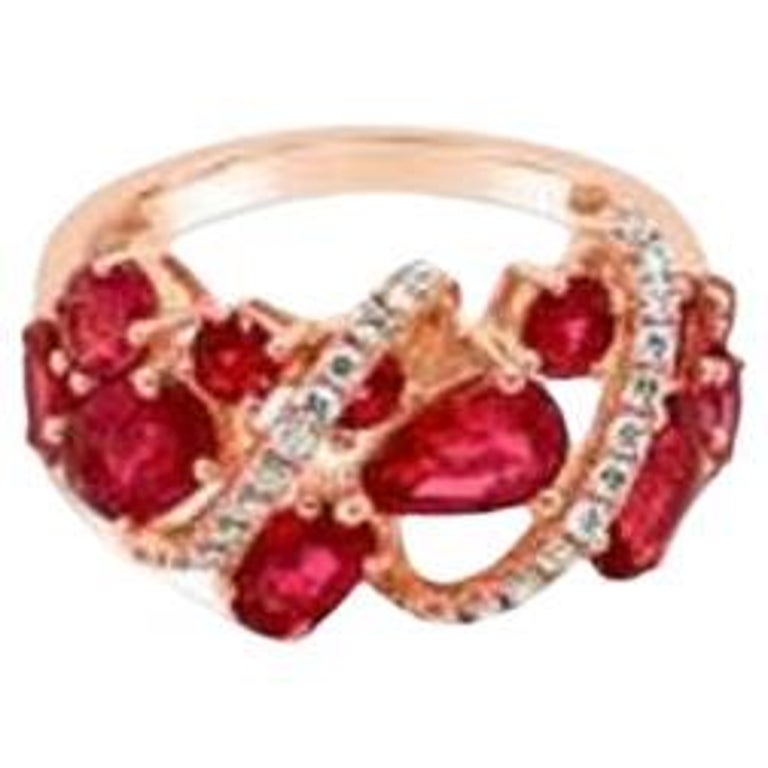 Le Vian Ring Featuring Passion Ruby Vanilla Diamonds Set In 14k For