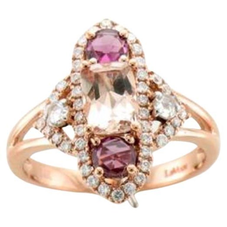 Le Vian Ring featuring Peach Morganite, Raspberry Rhodolite Vanilla ...