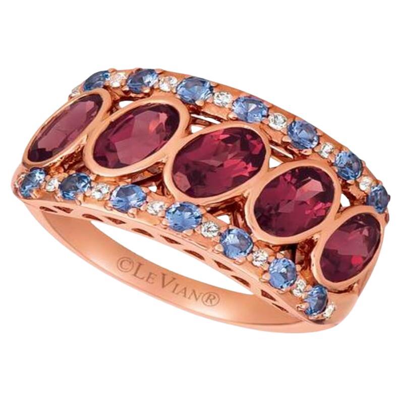 Le Vian Ring featuring Raspberry Rhodolite, Blueberry Tanzanite, White ...