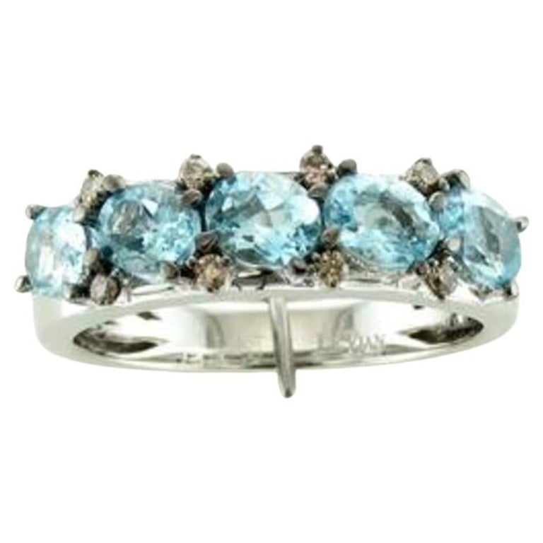 Le Vian Ring Featuring Sea Blue Aquamarine Chocolate Diamonds Set in ...