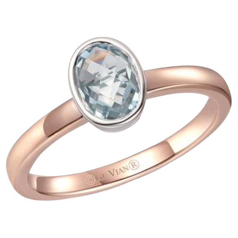 Le Vian Ring Featuring Sea Blue Aquamarine Set in 14K Two Tone Gold For ...