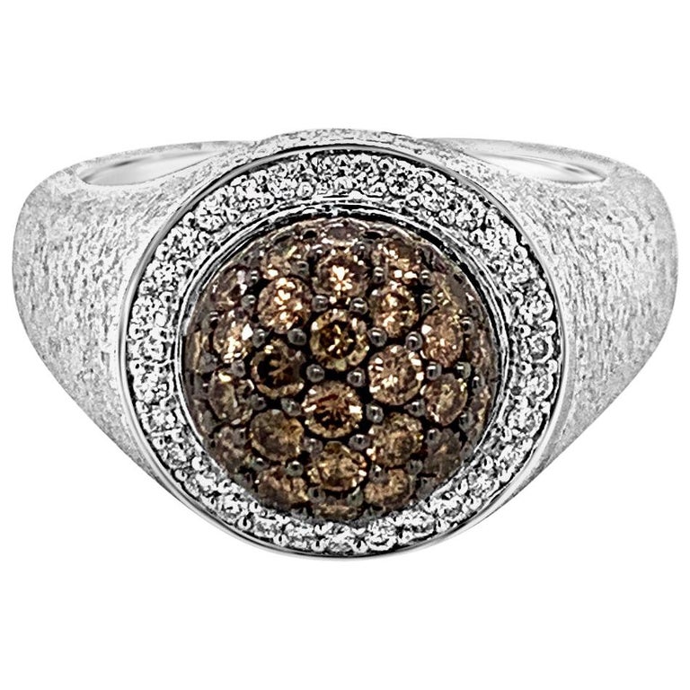 Le Vian Ring Featuring Vanilla Diamonds Chocolate Diamonds, 14K Vanilla ...