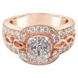 18K Strawberry Gold Diamond Ring For Sale at 1stDibs