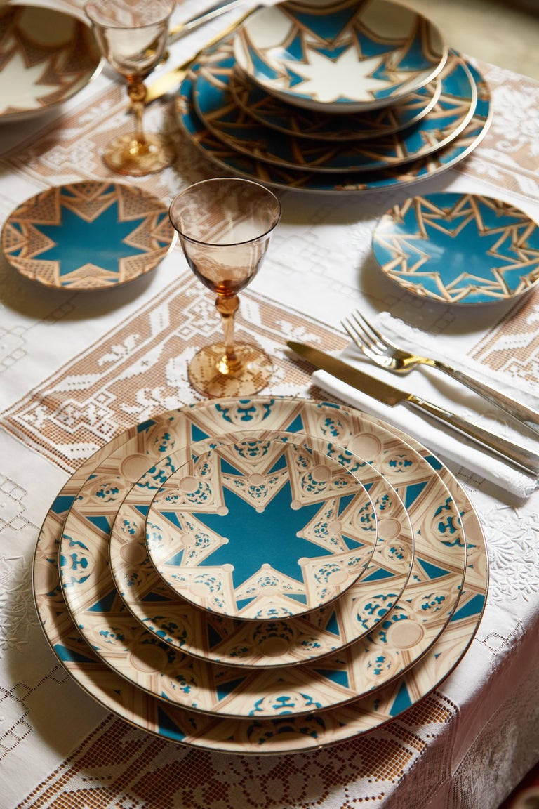 Le Volte Celesti, Six Contemporary Decorated Porcelain Bread Plates For ...
