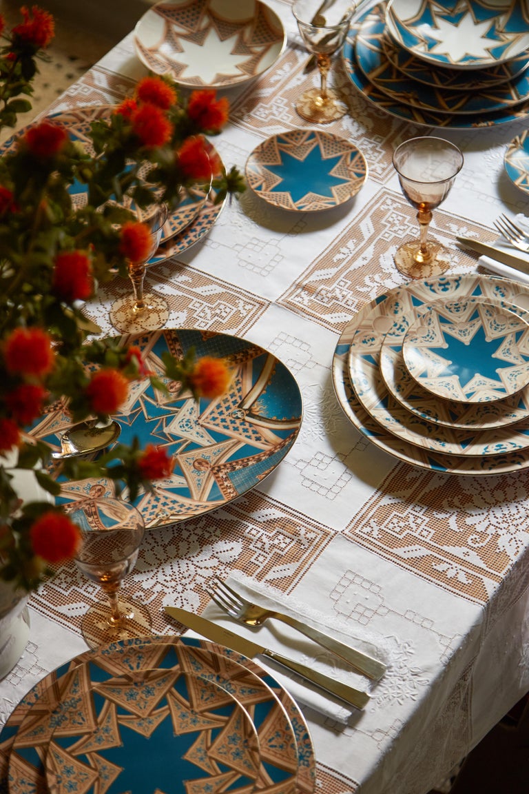 Le Volte Celesti, Six Contemporary Decorated Porcelain Soup Plates For ...