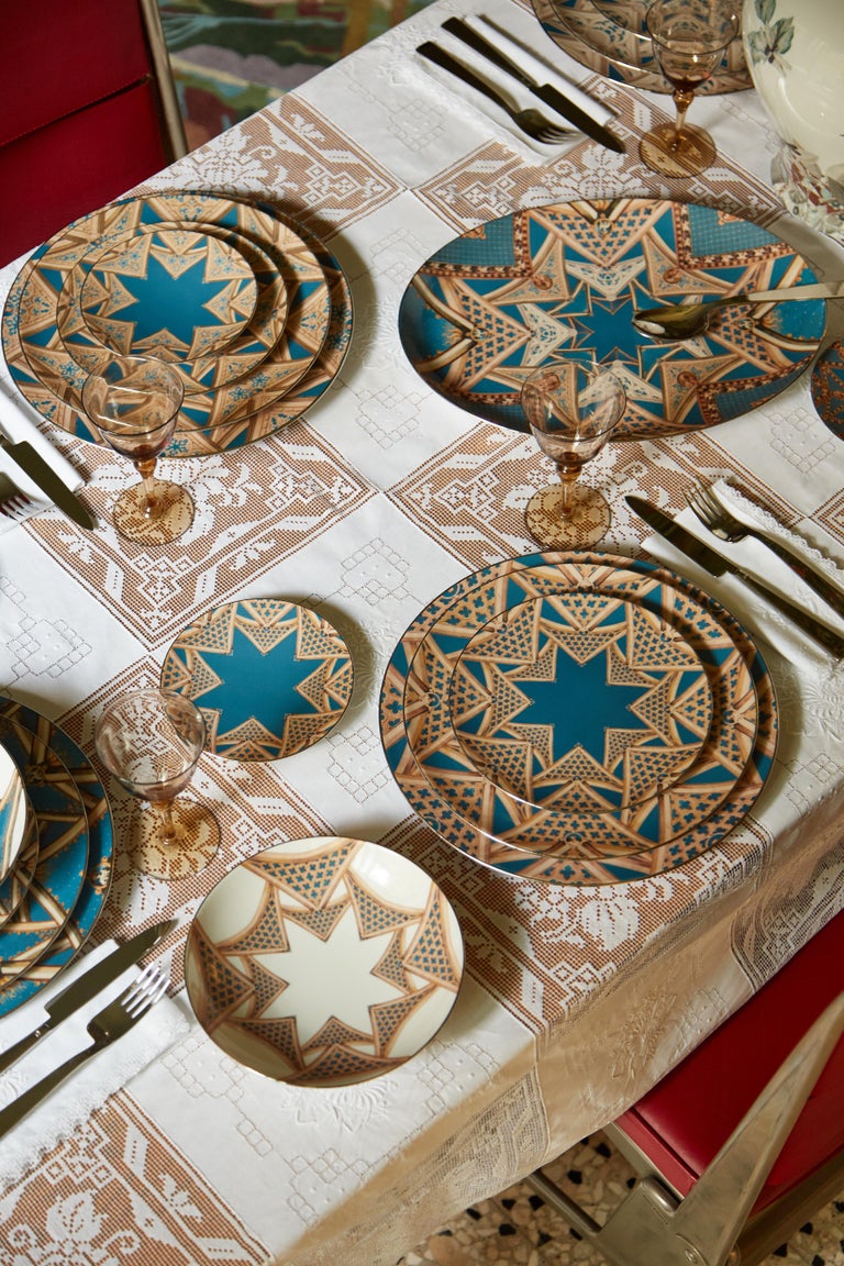 Le Volte Celesti, Six Contemporary Porcelain Plates with Decorative ...